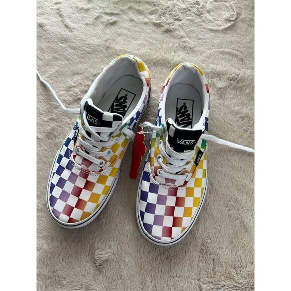 Vans | Shoes | Vans Doheny Rainbow Checkerboard Womens Sneakers Size 55 ...